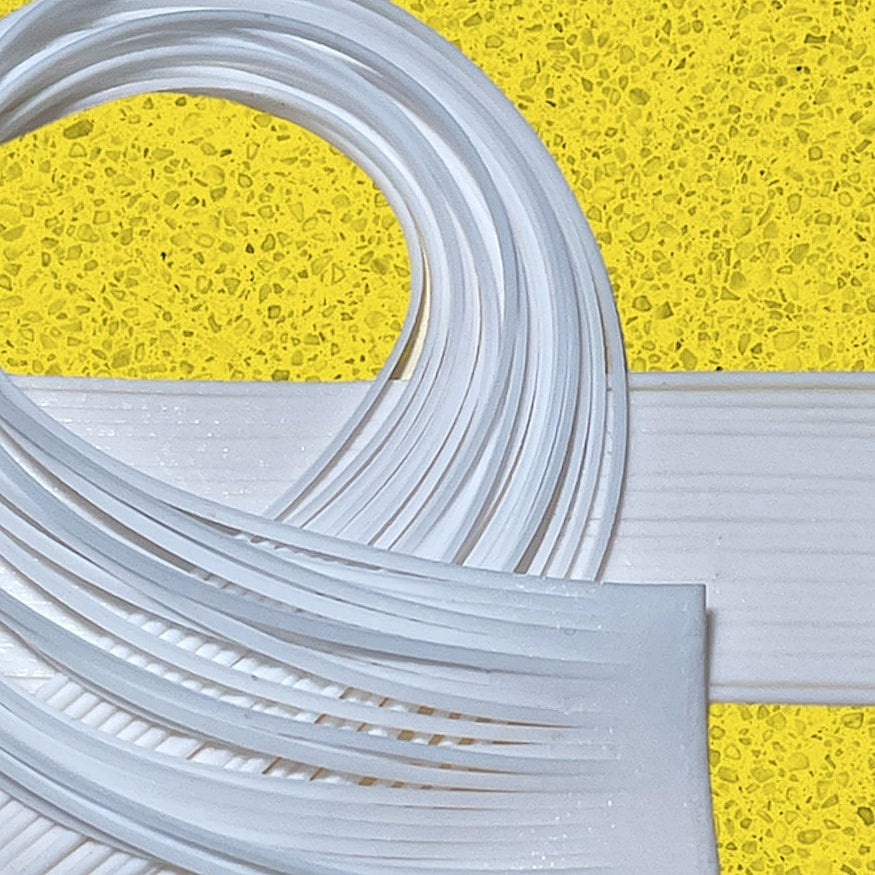 8801-020 / Pure White (No Flake) x 100 Tabs | Silicone Tabs .com