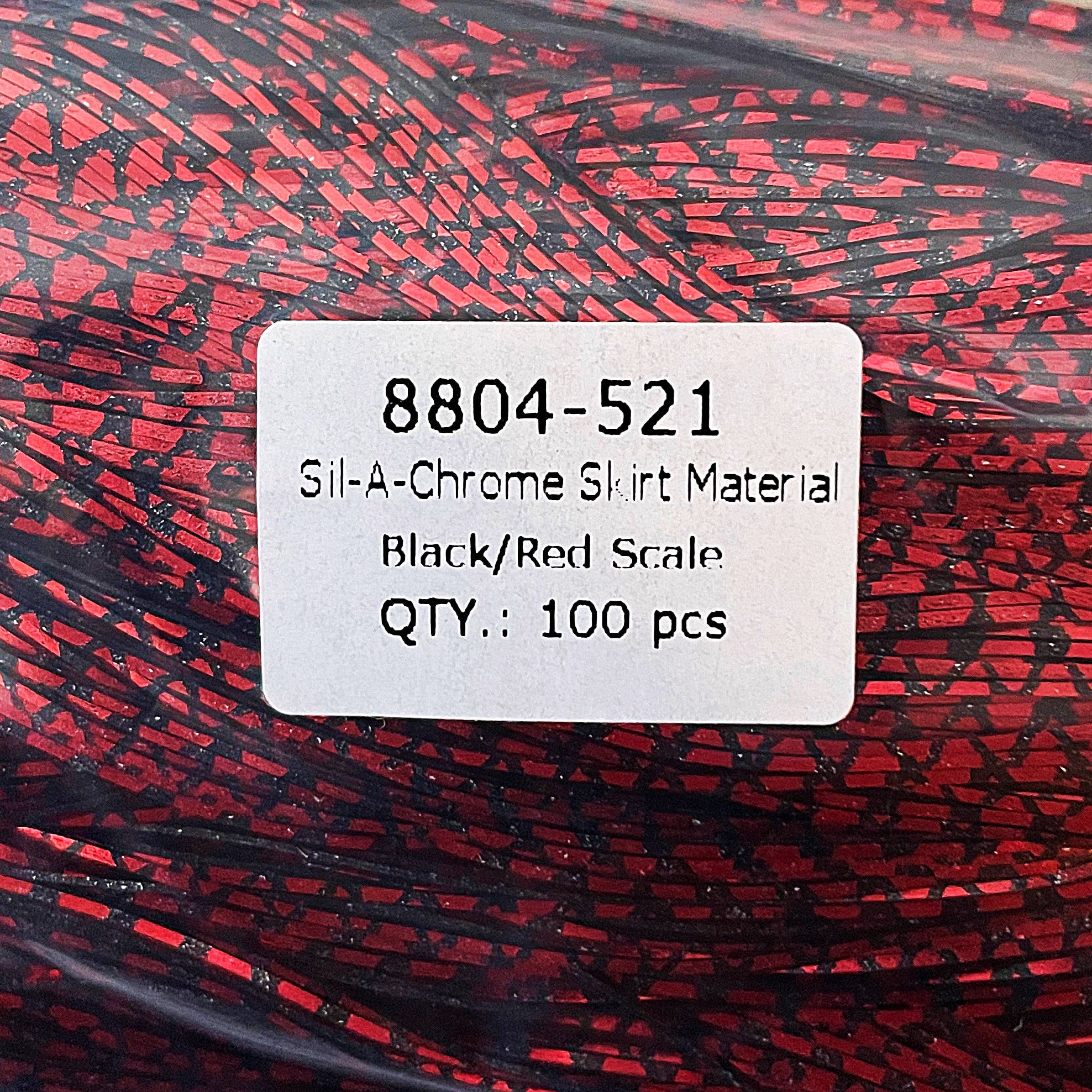 8804-521 / Sil-A-Chrome - Black - Red Scale | Silicone Tabs .com